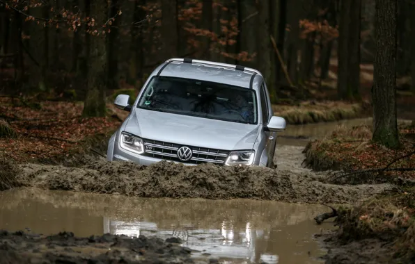 Wallpaper water, wave, Volkswagen, dirt, pickup, Amarok, Highline ...