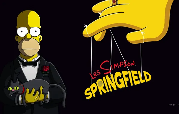 Wallpaper Simpsons, Homer, taped out, springfild for mobile and desktop ...