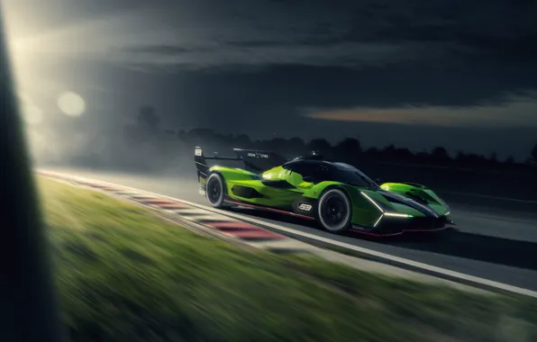 Download wallpaper Lamborghini, speed, racing track, LMDh, Lamborghini ...