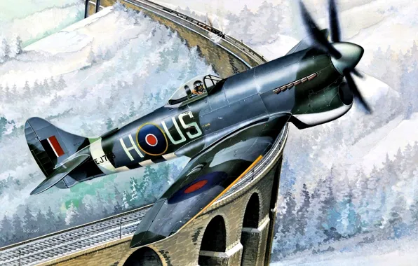Wallpaper British, Tempest, Royal Air Force, WWII, Hawker Tempest Mk.V ...