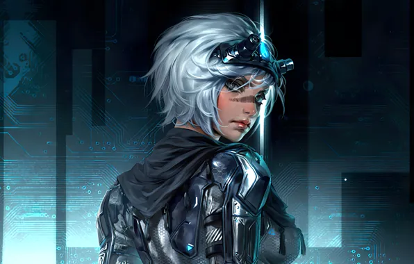 Download wallpaper girl, art, fantastic, digital art, Futuristic, si-fi ...