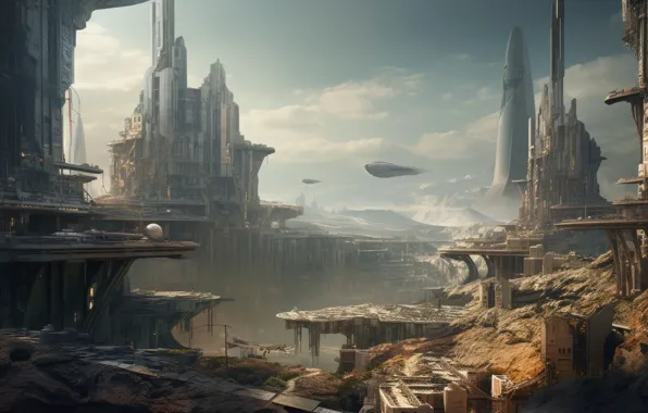 Download wallpaper fiction, structure, science fiction, spaceships, AI ... Download wallpaper fiction, structure, science fiction, spaceships, AI ...