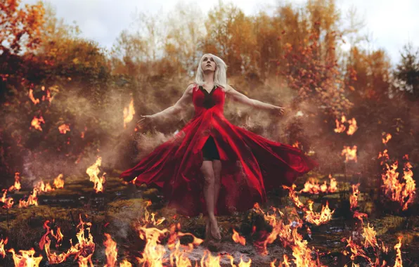 Download wallpaper fire, flame, phoenix, alight, section girls in ...