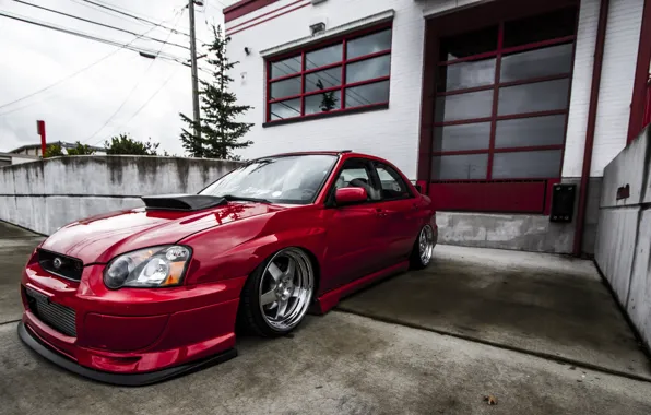 Wallpaper Subaru, Impreza, WRX, Red, STI, JDM, Chrome, Wheels for ...