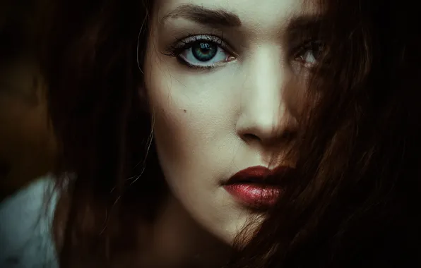 Wallpaper look, girl, nature, pose, portrait, makeup for mobile and ...