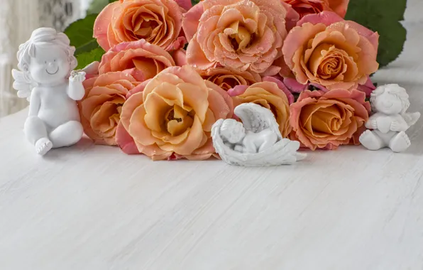 Wallpaper flowers, roses, angel, beautiful, buds, decor for mobile and ...