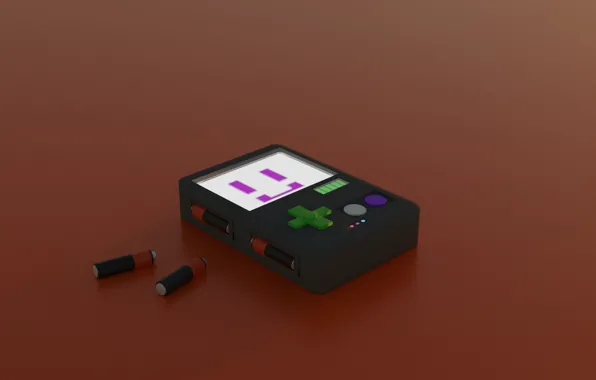 Download wallpaper orange background, batteries, Console, section ...