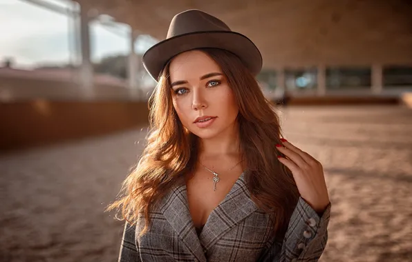 Wallpaper hat, model, pretty, Kulagin Paul for mobile and desktop, section девушки, resolution ...