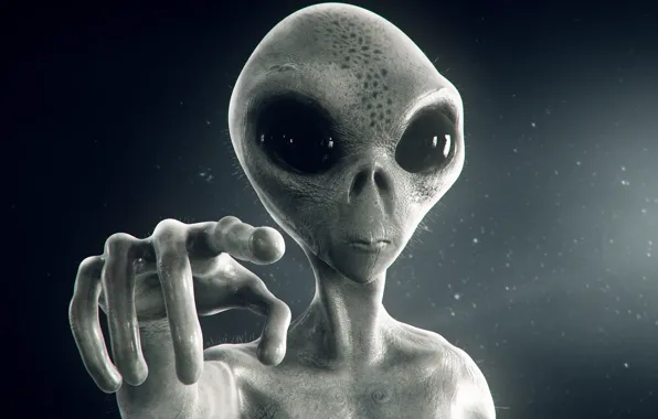 Wallpaper alien, fingers, big eyes for mobile and desktop, section ...