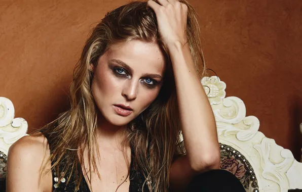 Wallpaper portrait, makeup, sponge, Carolina Franco for mobile and ...