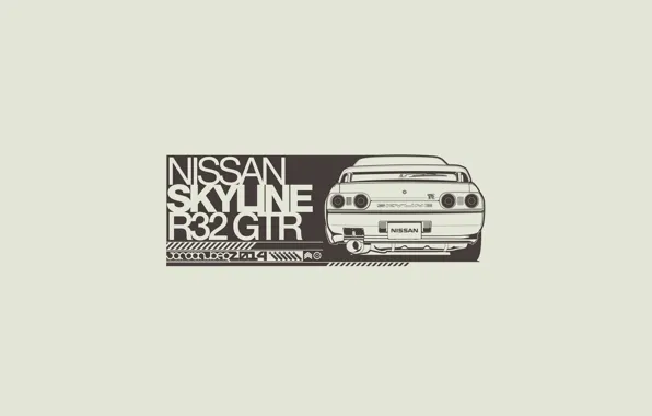 Wallpaper Figure, Nissan, Nissan, GT-R, Art, R32, Skyline, Skyline for ...