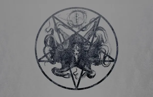 Wallpaper forest, minimalism, cthulhu, pentagram for mobile and desktop ...