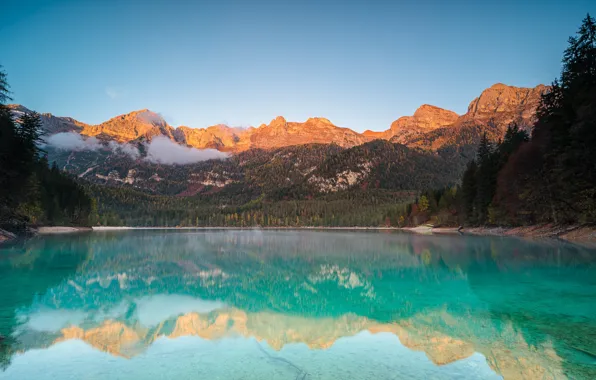 Wallpaper mountains, lake, reflection, shore for mobile and desktop ...