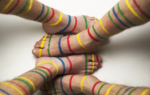 Wallpaper feet, paint, orientation for mobile and desktop, section ...