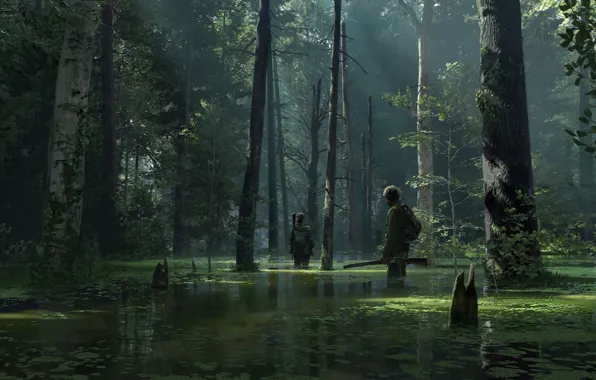 Wallpaper nature, green, swamp, forest, the swamp, The Last of Us 2 ...