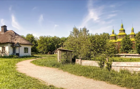 Wallpaper Ukraine, Kiev, Ukraine, Kiev, Museum of folk architecture and ...