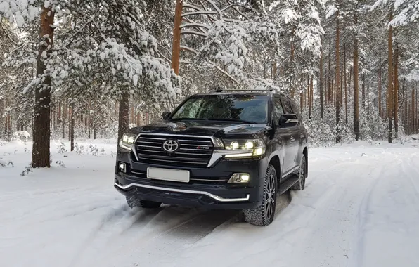 Wallpaper toyota, winter forest, LC 200 images for desktop, section ...