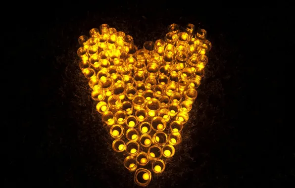 Download wallpaper heart, candles, grief, cups, section miscellanea in ...