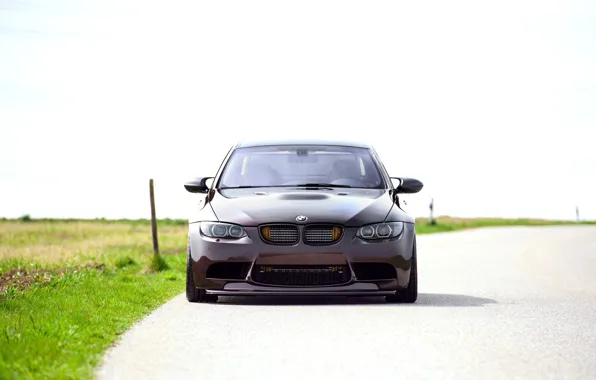 Wallpaper E92, Violet, M3, Front view for mobile and desktop, section ...