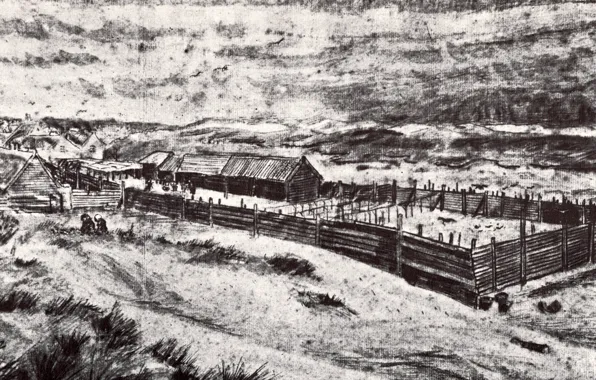 Wallpaper farm, Vincent van Gogh, Fish-Drying Barn 2 images for desktop ...