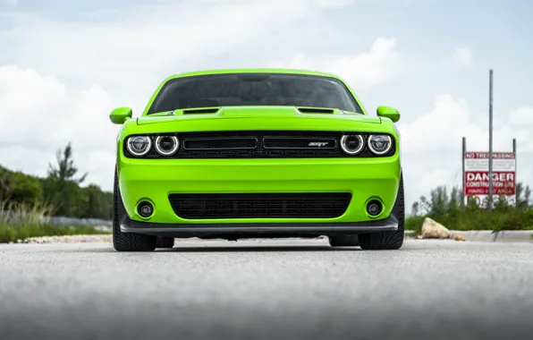 Wallpaper Dodge, Challenger, Front, Yellow, Face, Sight for mobile and ...