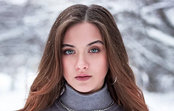 Download wallpaper look, portrait, Lika Neustroeva, Ilya Karasev, Lika ...