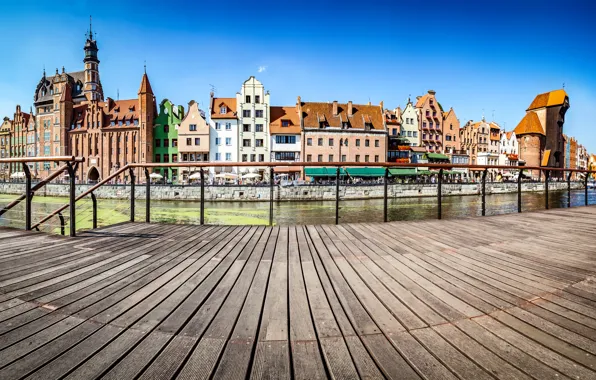Wallpaper the sky, river, ship, home, sailboat, Poland, channel, Sunny ...