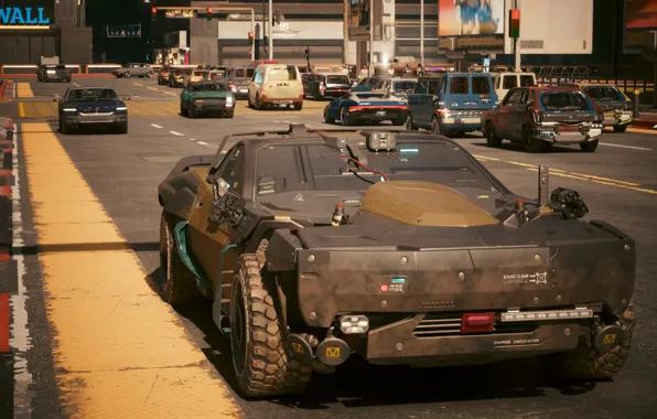 Download wallpaper Car, Cyberpunk 2077, Night City, Quadra Type-66 ...