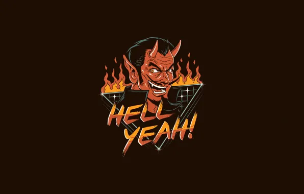 Wallpaper Minimalism, Hell, Art, Devil, The devil, by Vincenttrinidad ...
