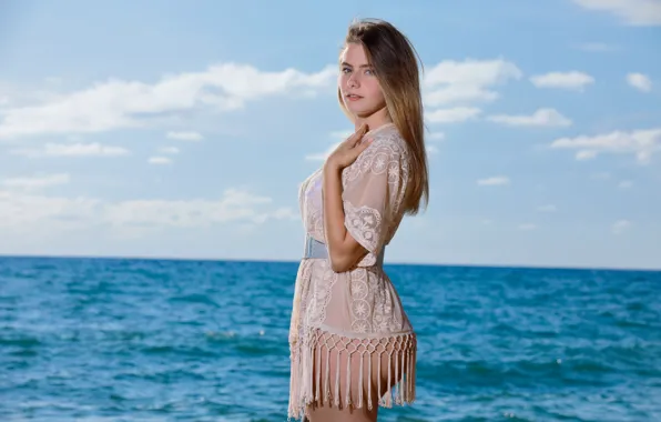 Download Wallpaper Model Pose Cute Sea Dakota Pink Section Girls In Resolution 1080x1920