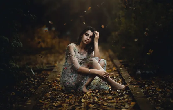 Wallpaper autumn, girl, Maria Nita Vlad for mobile and desktop, section ...