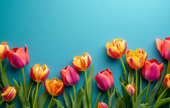 Wallpaper flowers, holiday, bouquet, spring, tulips, March 8, AI art ...