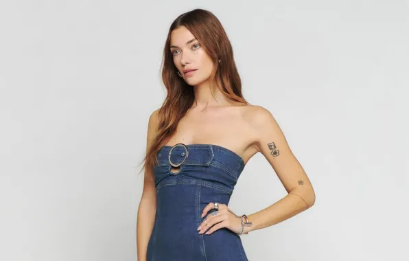 Wallpaper look, girl, pose, model, dress, tattoo, brown hair, Dori ...