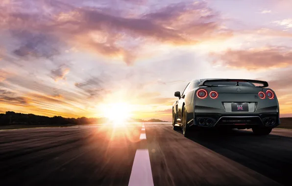 Download wallpaper Nissan, GT-R, R35, rear view, 2022, Nissan GT-R ...