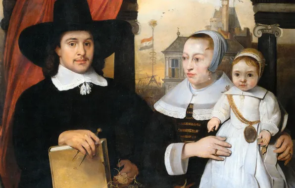 Wallpaper portrait, picture, family, Fabricius, Barent, The Portrait Of ...