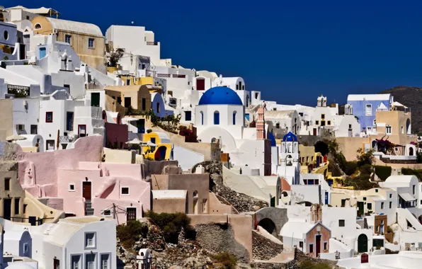 Wallpaper island, home, Santorini, Greece images for desktop, section ...