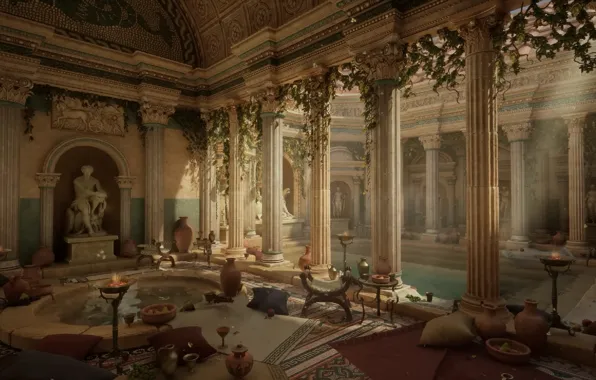 Download wallpaper Italy, interior, home, Roma, classical Roman art ...