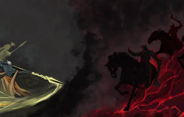 Wallpaper art, clones, Dota 2, Chaos Knight, Azwraith, Phantom Lancer ...