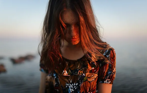 Wallpaper sunset, freckles, Aleks Five for mobile and desktop, section ...