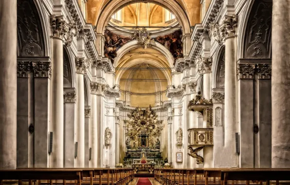 Wallpaper city, the city, angel, arch, columns, temple, angel, angels ...