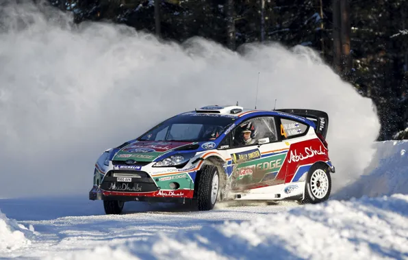 Wallpaper Ford, Winter, Snow, Speed, Fiesta, World Rally Car for mobile ...