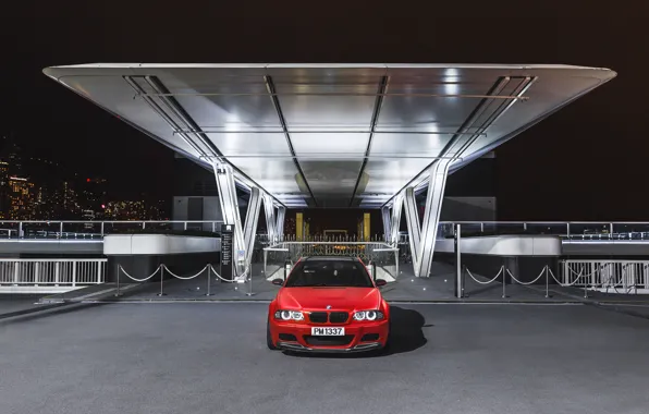 Wallpaper BMW, Night, E46, M3, Front view for mobile and desktop ...