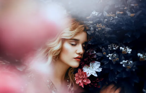 Wallpaper girl, nature, background for mobile and desktop, section ...