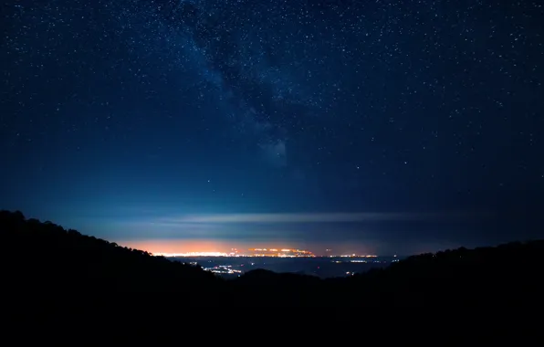 Download wallpaper the sky, mountains, night, section landscapes in ...