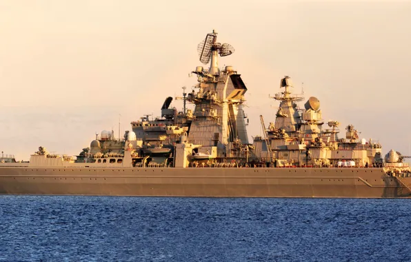 Download wallpaper cruiser, atomic, the project 1144, Peter the great ...