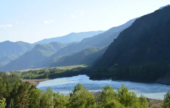 Wallpaper nature, river, Katun, Altay for mobile and desktop, section ...