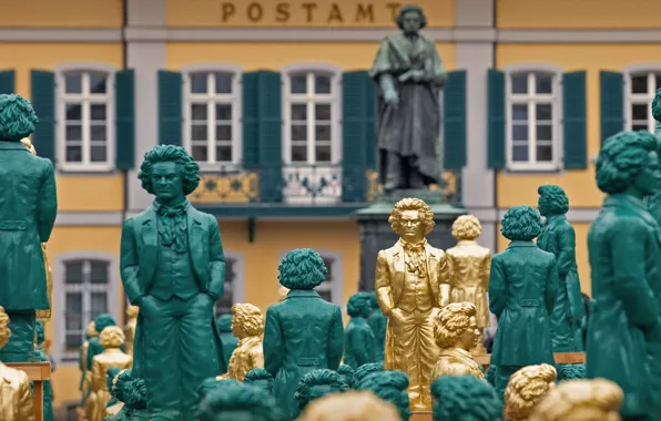 Wallpaper Germany, monument, sculpture, Bonn, Ludwig van Beethoven ...