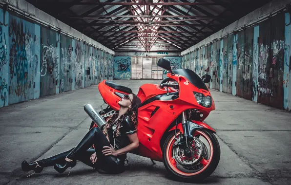 Wallpaper girl, leather, motorcycle, bike for mobile and desktop ...