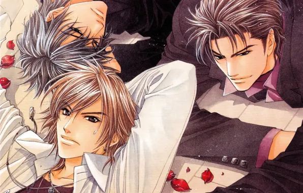 Wallpaper anime, guys, trio for mobile and desktop, section арт ...