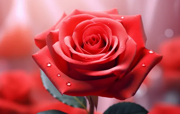 Download wallpaper drops, background, rose, red, section ai art in ...